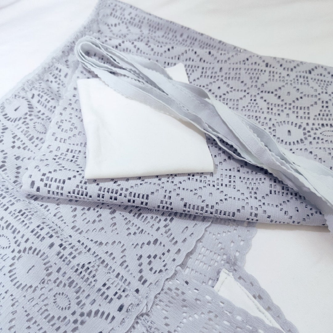 Light Grey Lace Panty Making Kit/ Underwear Kit/ Lingerie Making Kit - Etsy