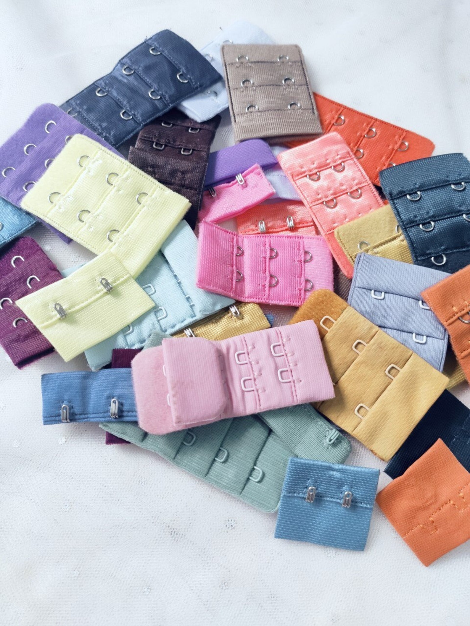 24 Pairs Mix 24 Colors Hook and Eye Closure 2 X3 for Bralette - Etsy