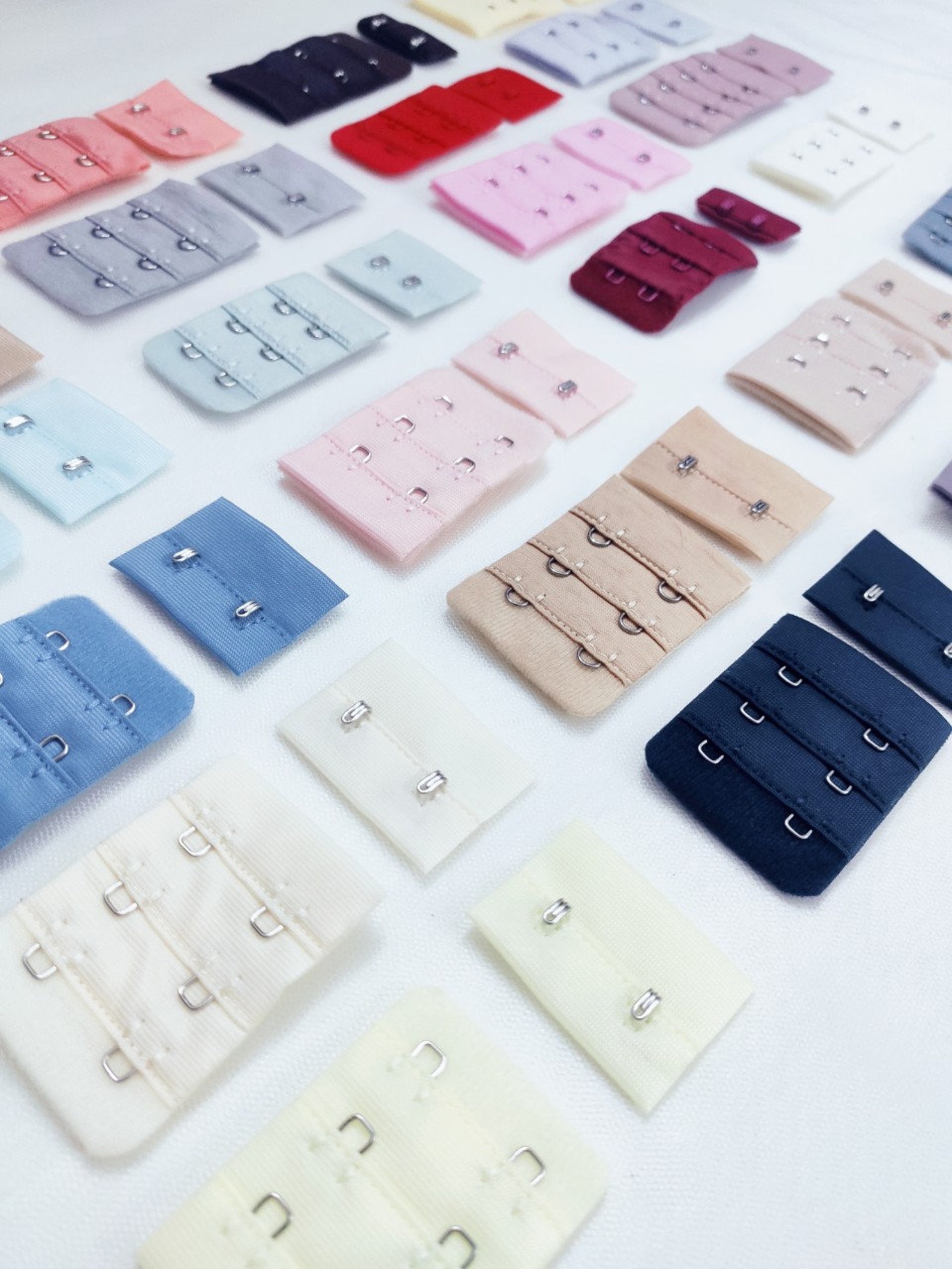 24 pairs mix 24 colors Hook and eye closure 2 x3 for bralette | Etsy