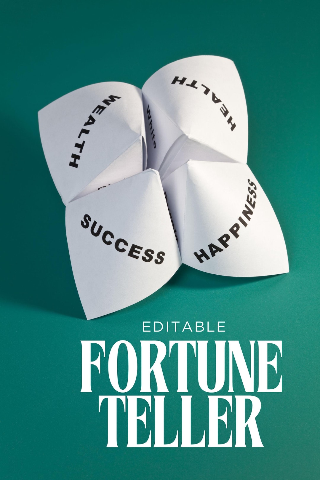 Editable Fortune Teller Template: Fun Wedding, Birthday Party Game ...