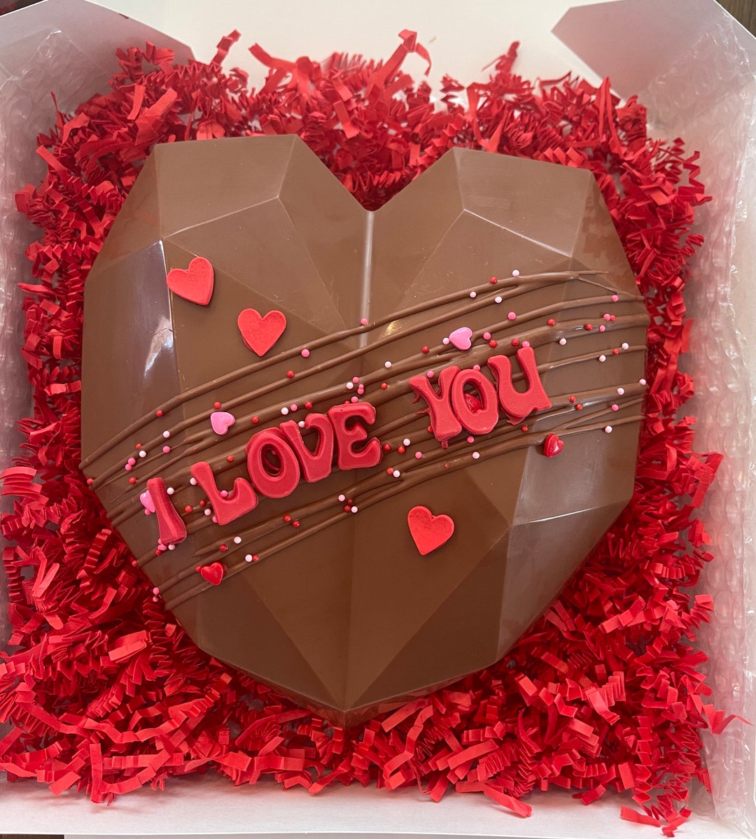 Chocolate Breakable Heart With Heart Details -smash Heart With Hammer ...