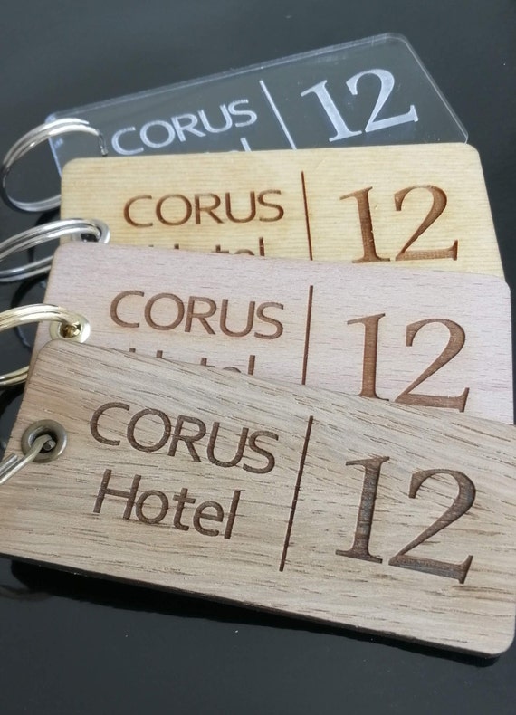 Rectangle Shaped Business Key Fobs Large Size Personalised | Etsy