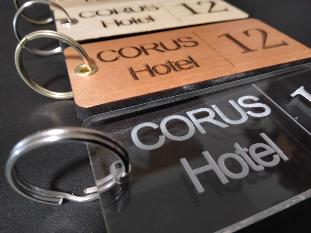 Hotel Key Rings - SOLID WOOD - Guest House - Holiday Park - Own Home ...
