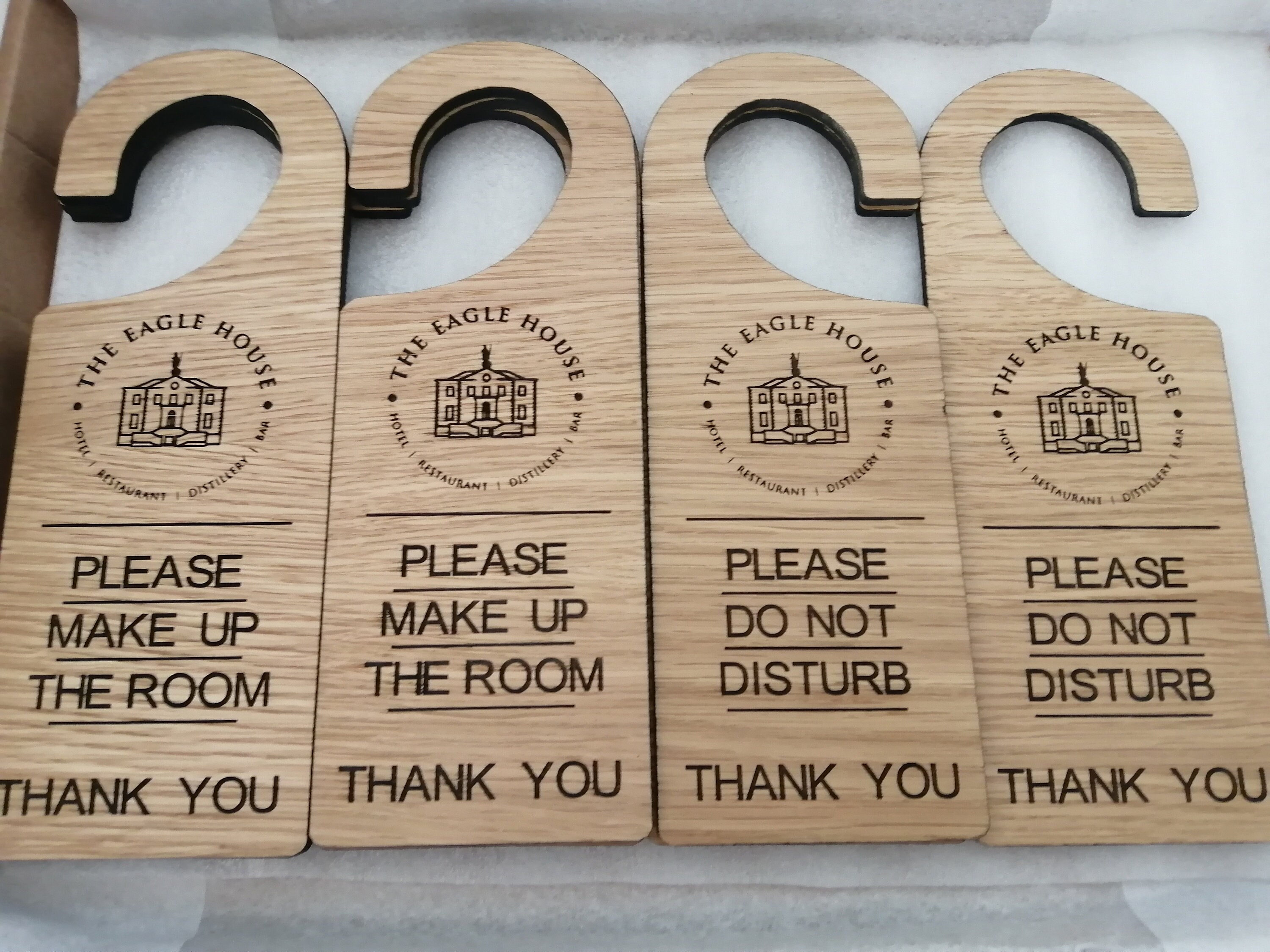 Hotel Door Handle Hangers Personalised With Your Own Logo DO NOT ...