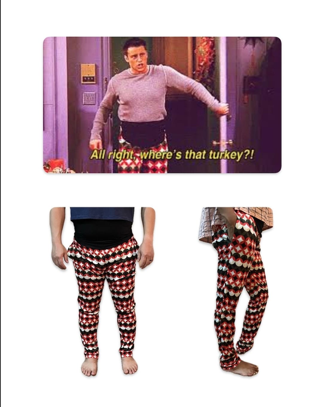 Friends Pants Thanksgiving Maternity Pants Joey's Turkey Pants - Etsy ...