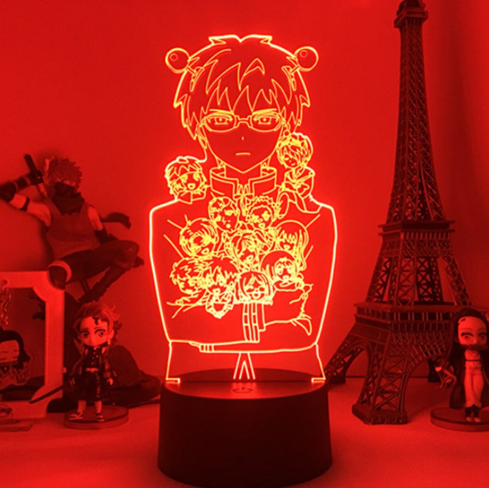 Anime Night Light Saiki K Light Lamp Illusion Nightlights Led | Etsy