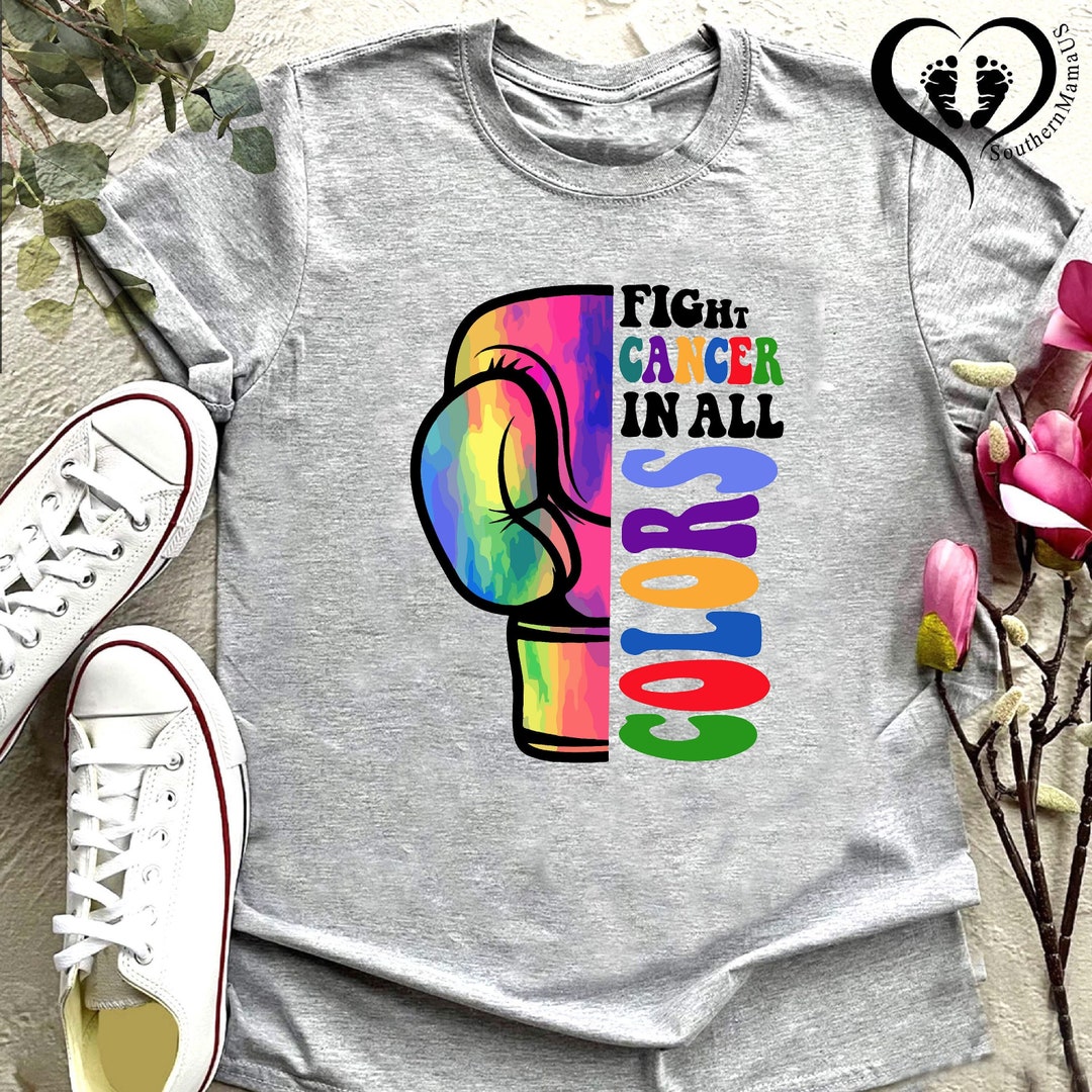 Fight Cancer in All Colors Shirt Cancer Sucks in Every Color - Etsy