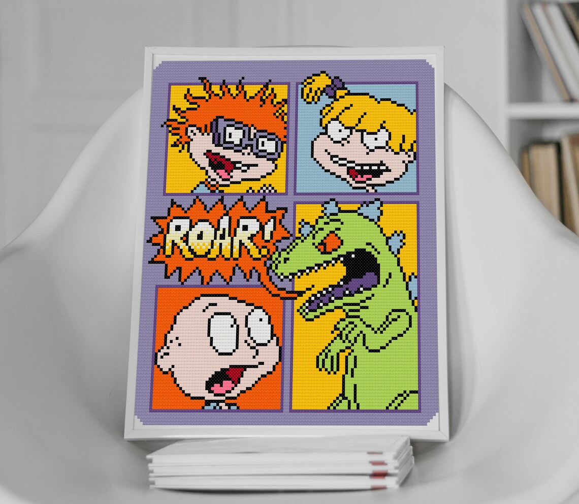 Rugrats cross stitch pattern. 90s comic style embroidery. | Etsy
