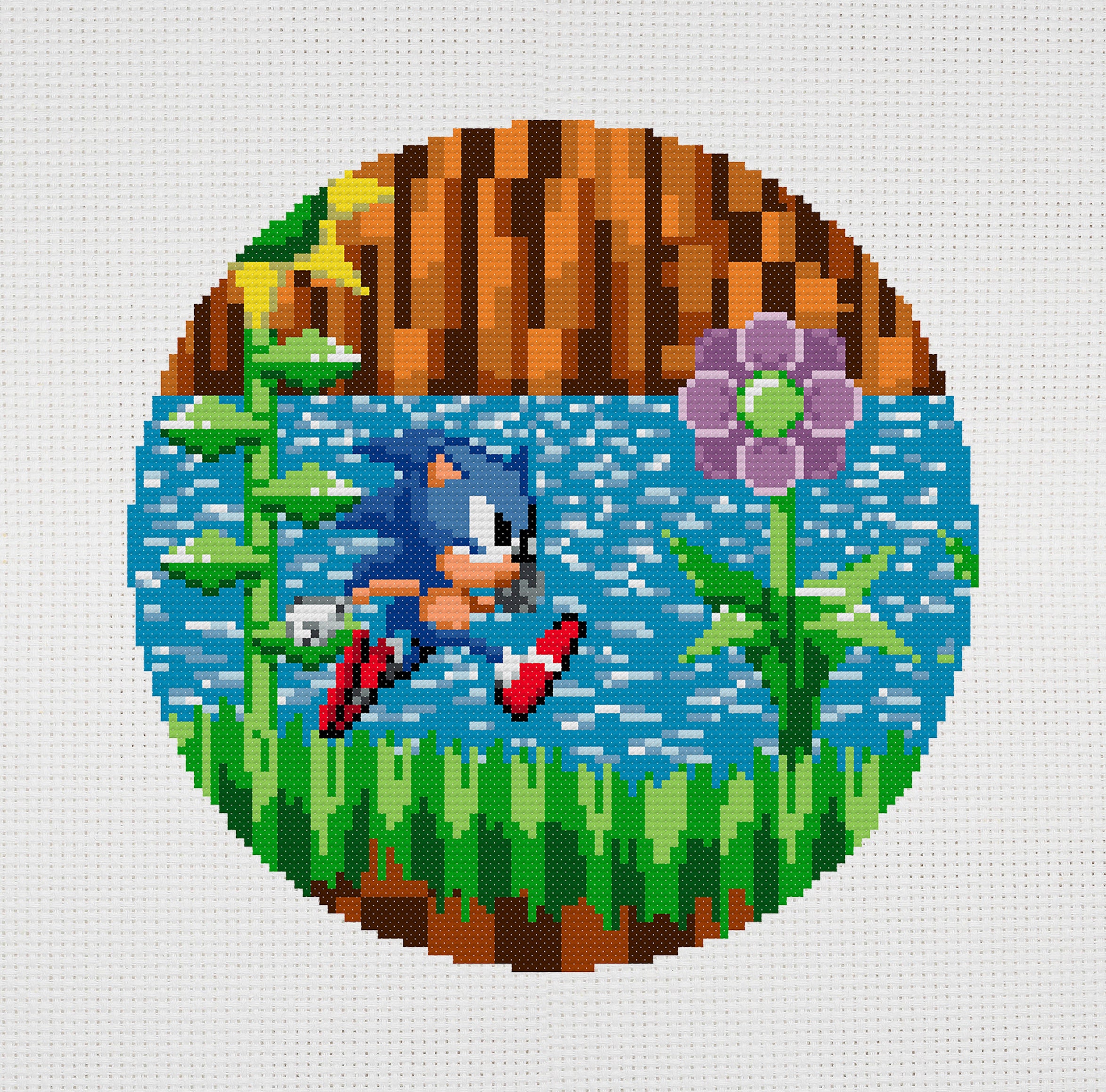 Sonic The Hedgehog Cross Stitch Pattern Free Videogames