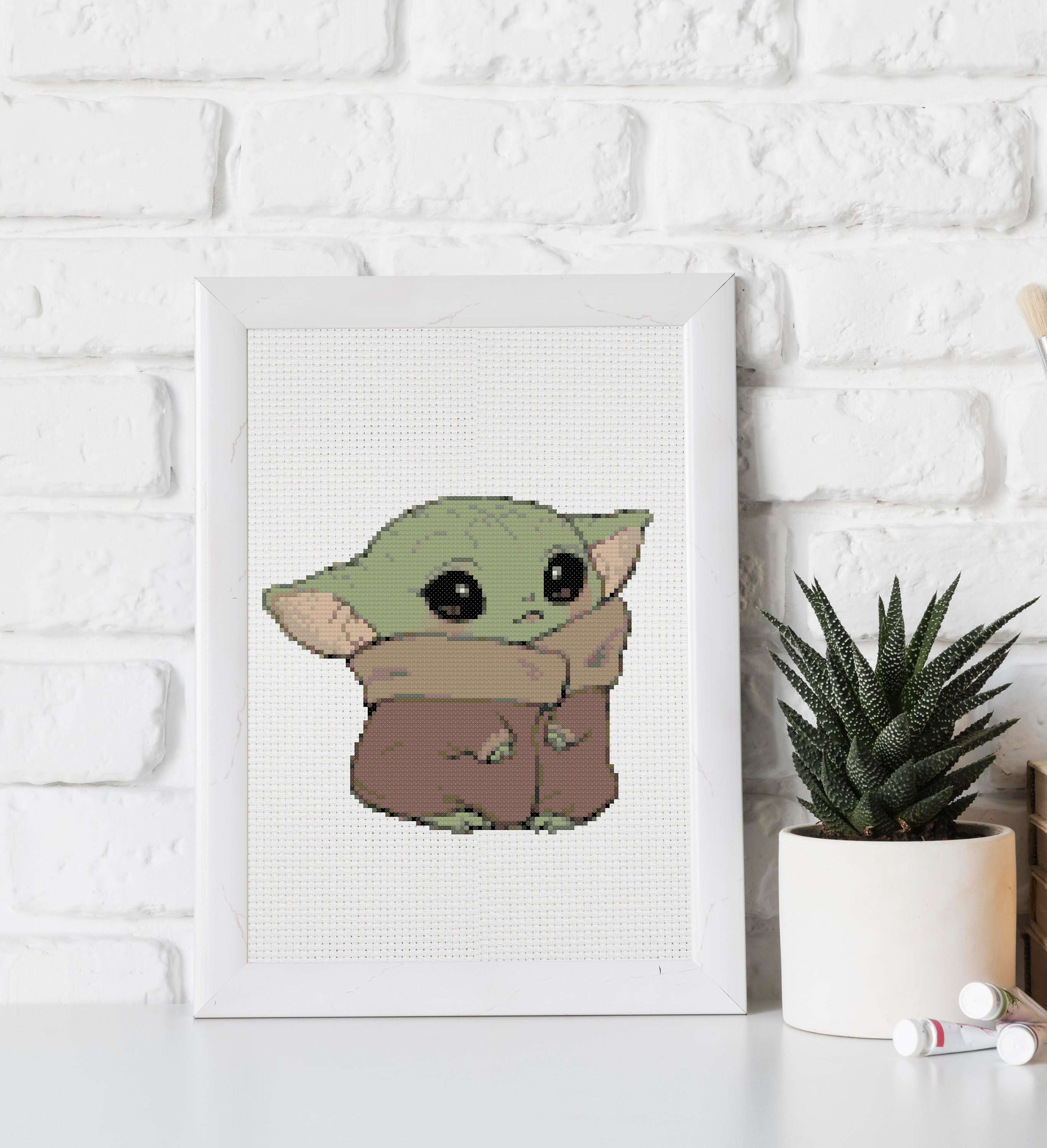 Cute Grogu cross stitch pattern. Baby Yoda cross stitch. | Etsy