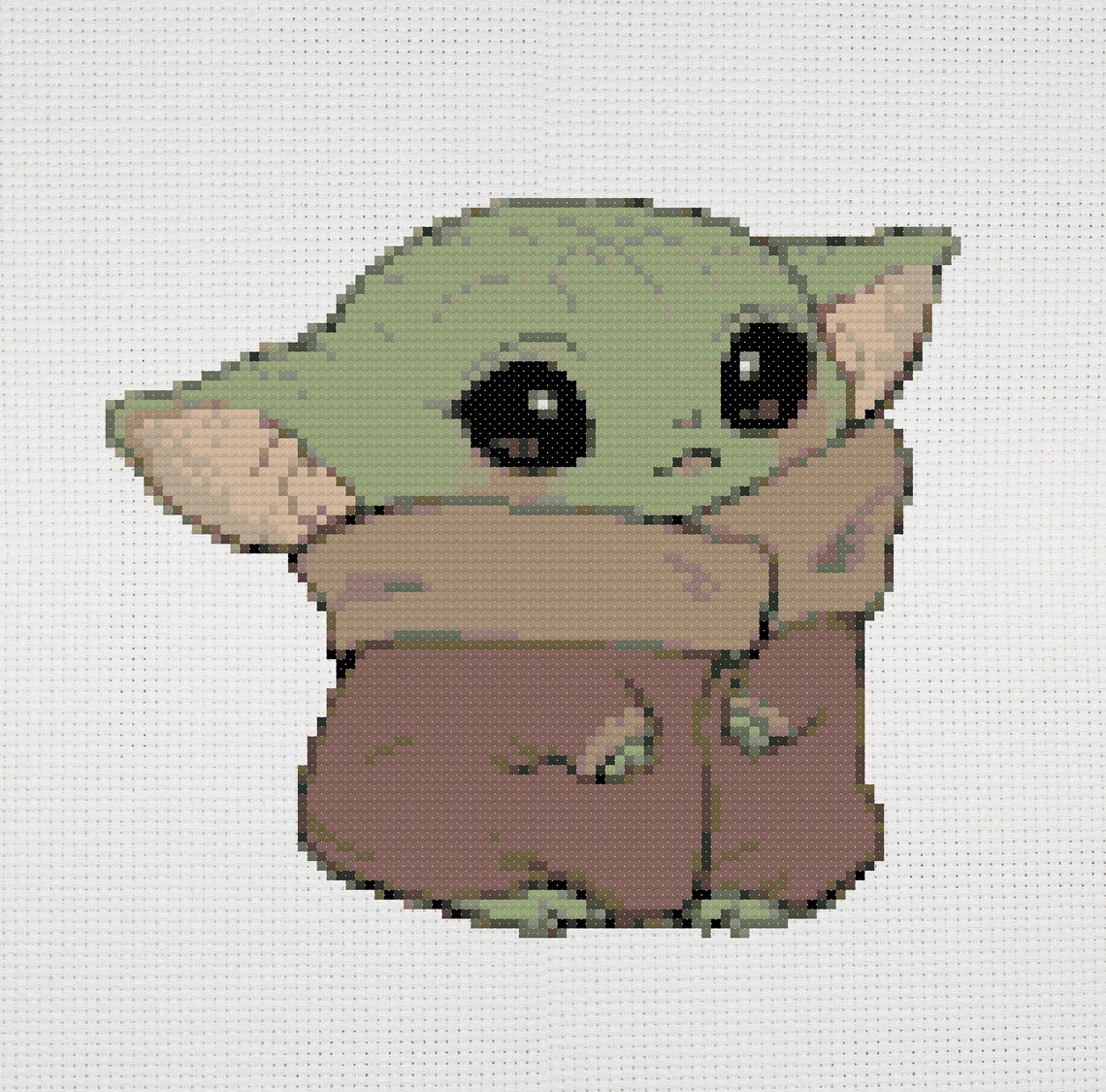 Cute Grogu cross stitch pattern. Baby Yoda cross stitch. | Etsy