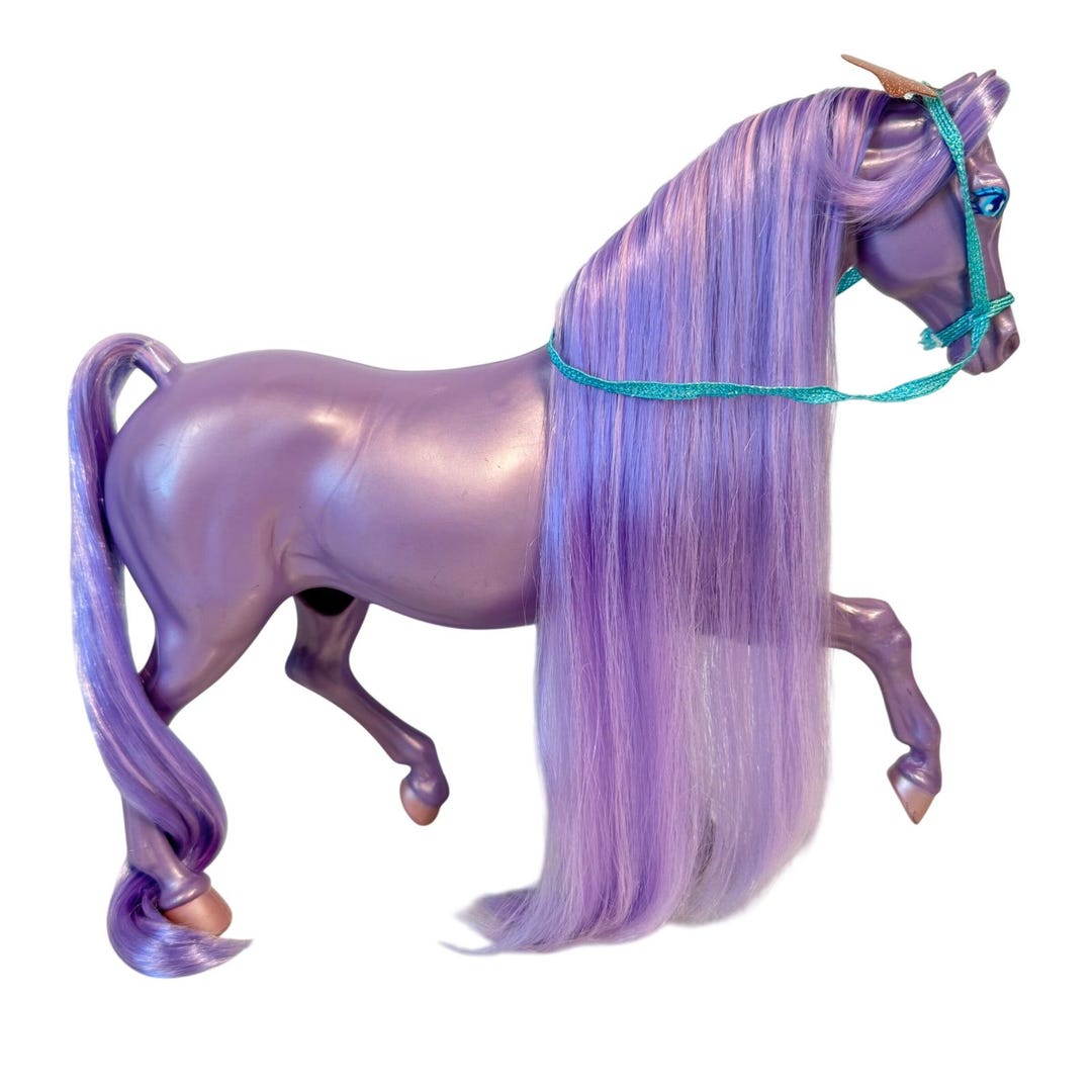 LADY LOVELY LOCKS Silky Mane Horse Mattel Vintage 1983 80s Purple Toy W ...