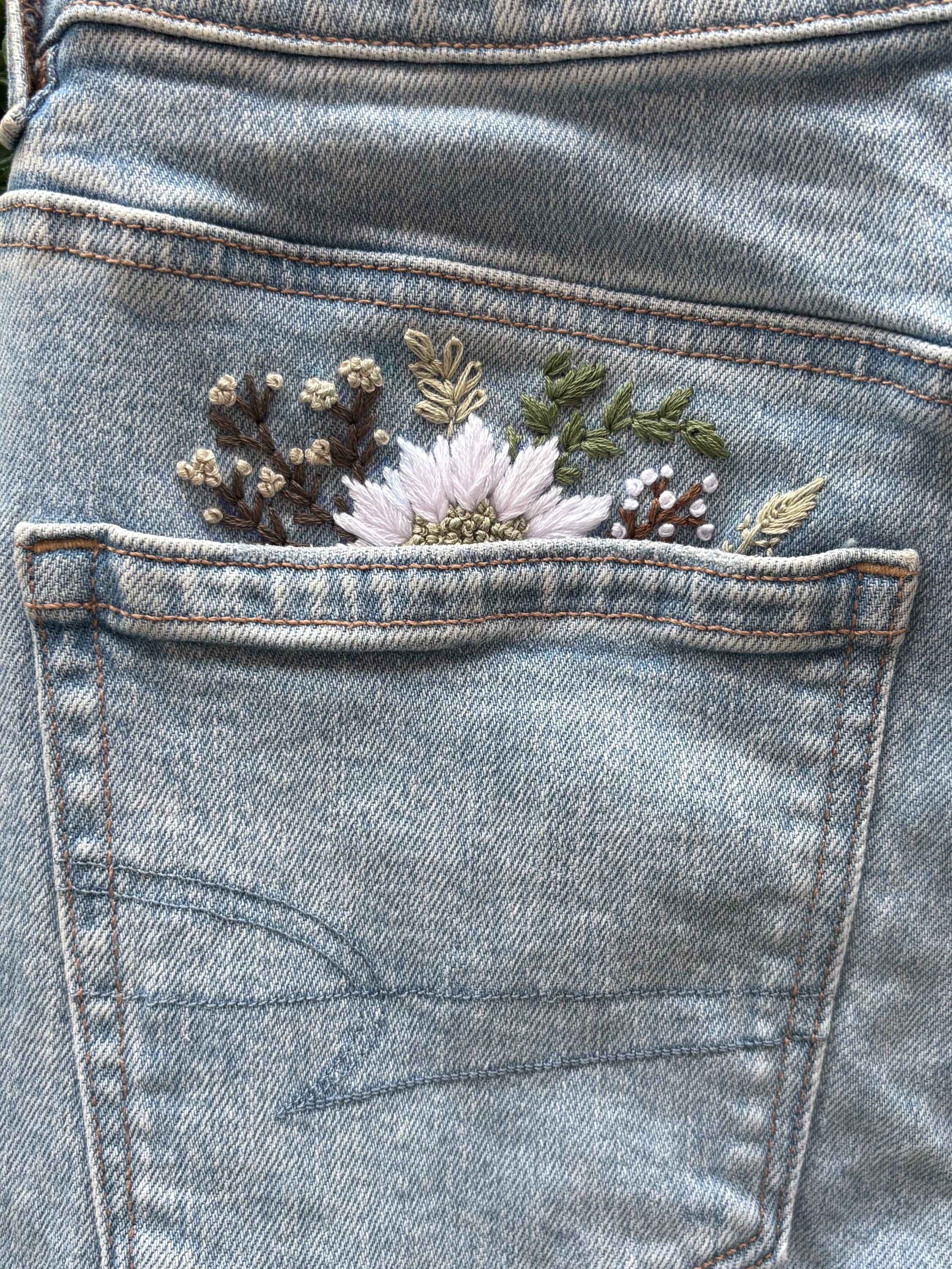Custom Hand-embroidered Denim: Personalized Jackets, Jeans & Bags - Etsy
