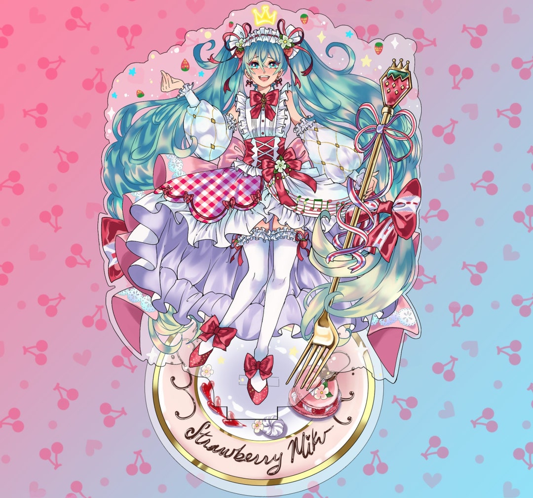 Strawberry Miku Standee - Etsy
