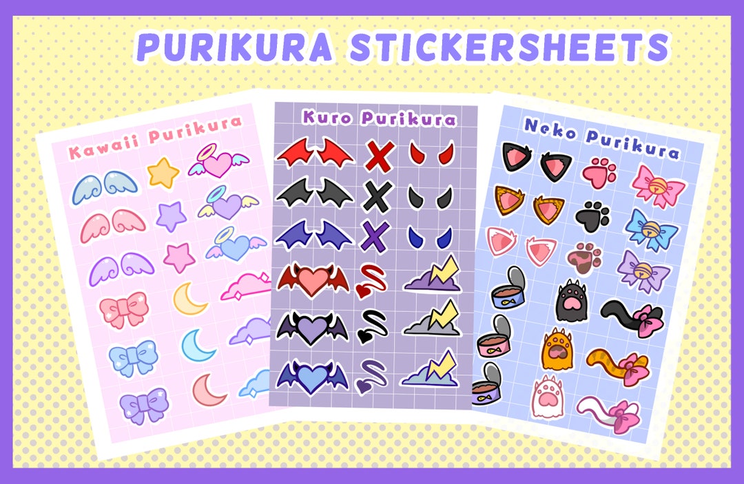 Purikura Sticker Sheets - Etsy