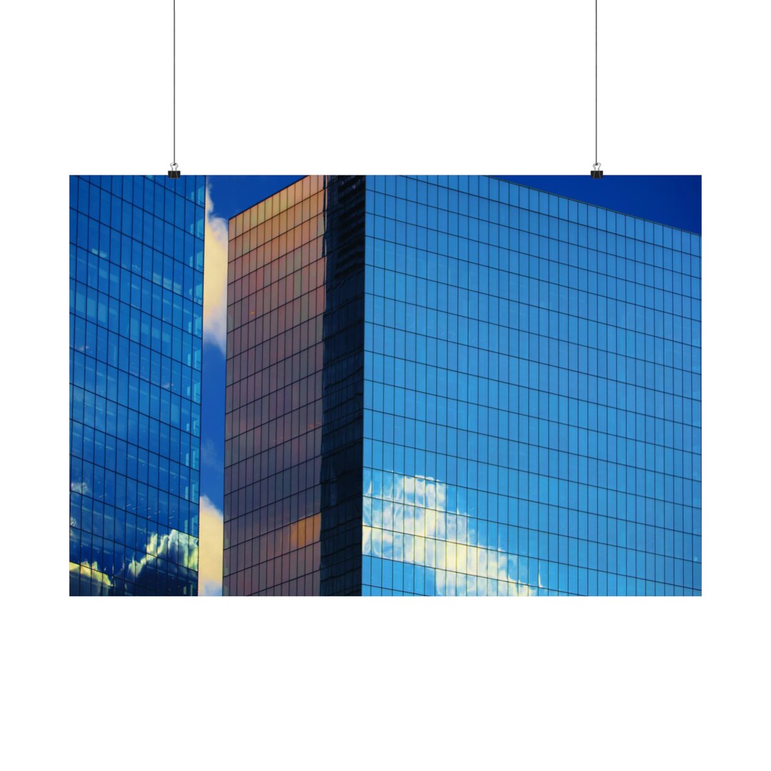 Skyscrapers Manhattan New York City Architecture Poster Matte ...