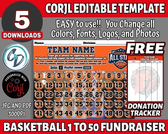 Basketball Pick a Number Template - Etsy