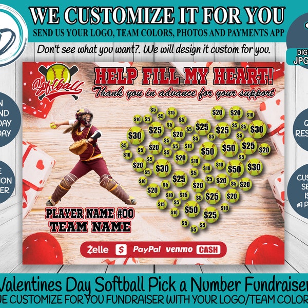 Softball Fundraiser Svg - Etsy
