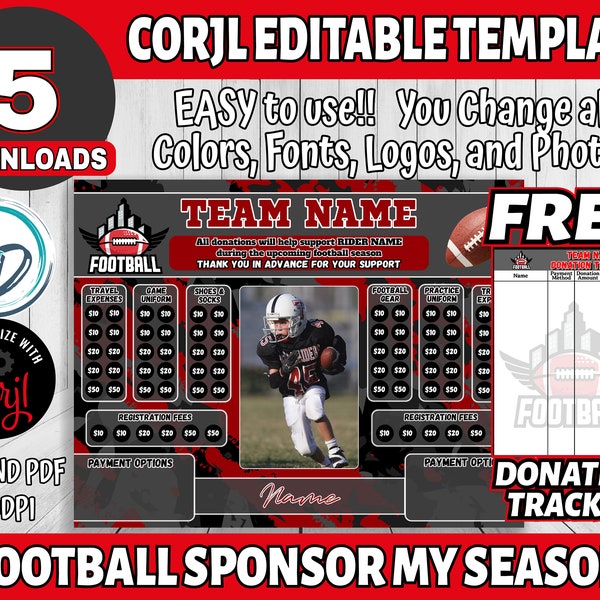 Football Sponsor Calendar - Etsy