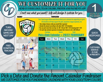 Volleyball Team Calendar - Etsy