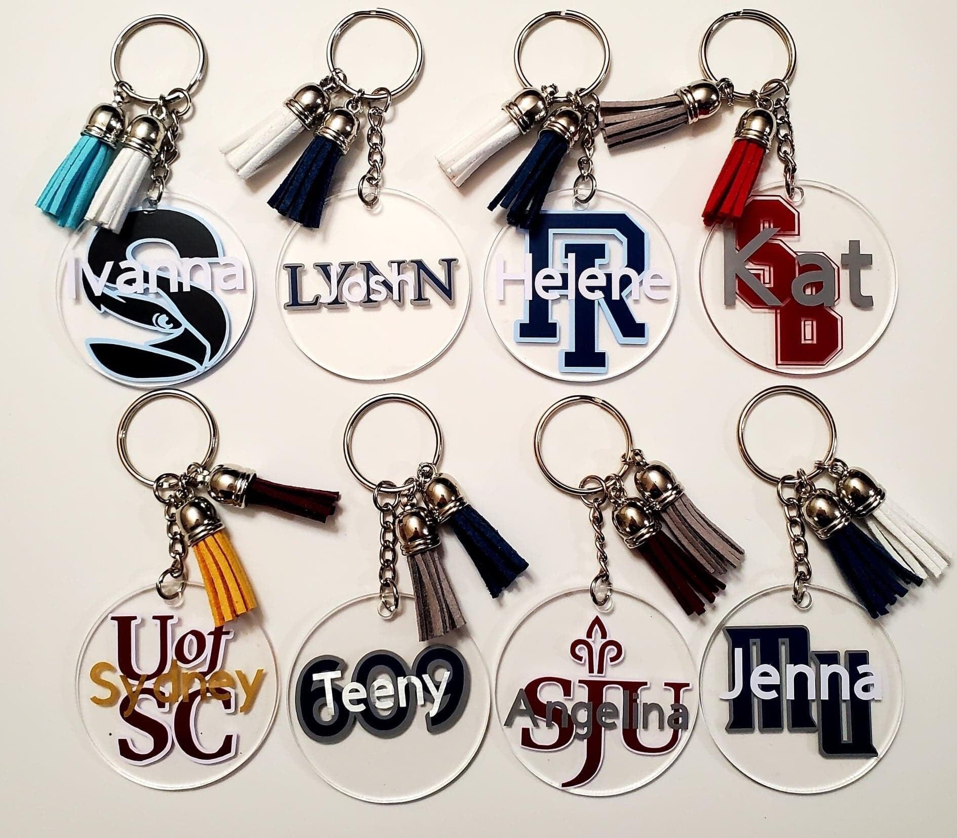 UV Sealed College Keychains With Name - Etsy