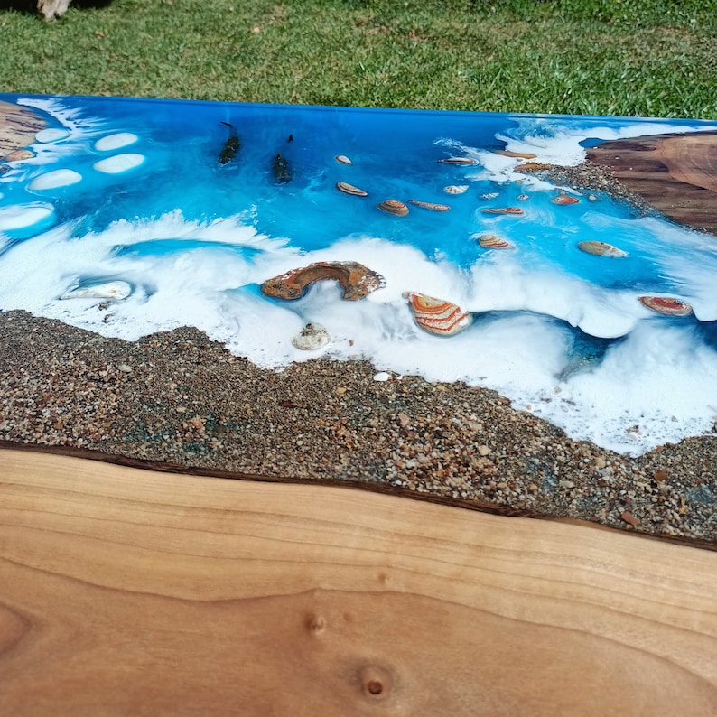 Ocean Table Epoxy Resin Blue Epoxy Table Epoxy Wood Epoxy - Etsy