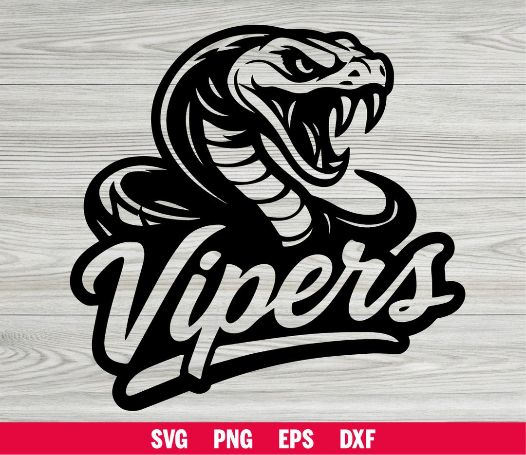 Vipers Sport Team Logo SVG PNG Dxf File | Vipers School Baseball ...