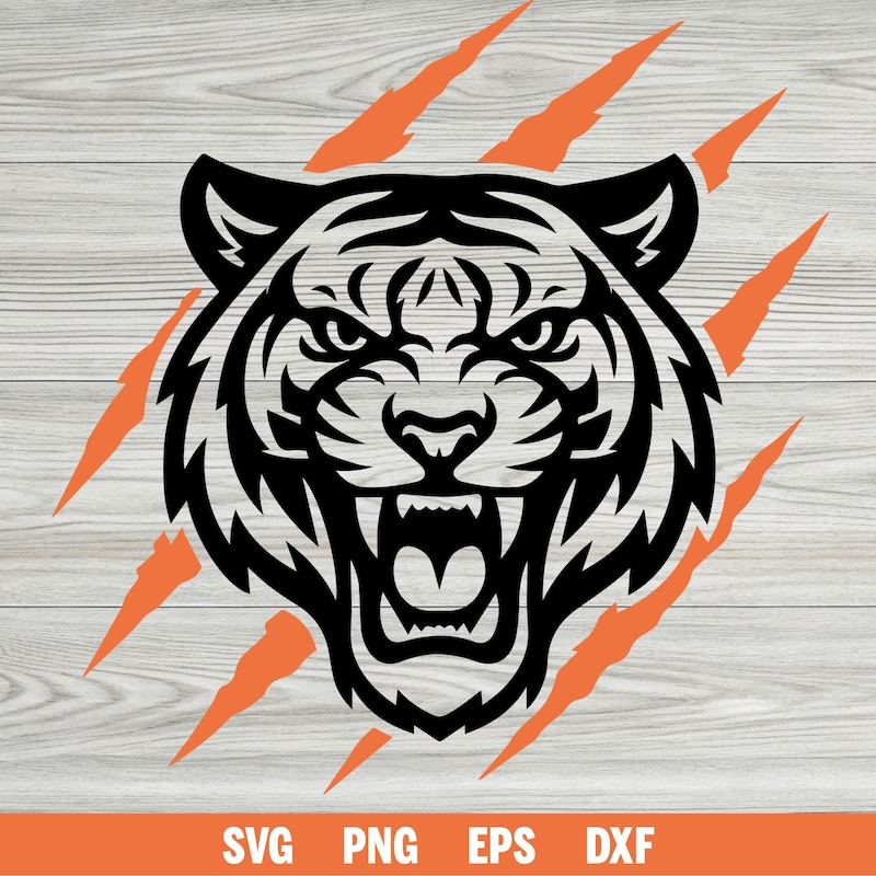 Tiger Head With Claws Svg - Etsy