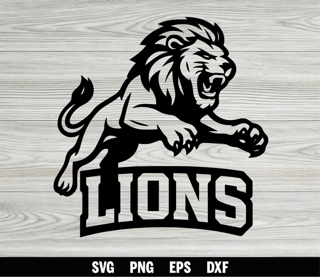 Lions Team Logo PNG SVG EPS, School Sports Cricut Cut File, Go Lions ...