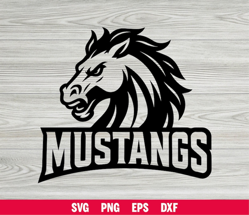 Mustangs Sports Team Logo SVG, PNG, Dxf, Baseball, Basketball, Football ...