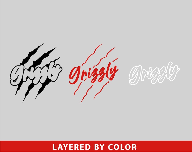 Grizzly Bears Team Logo SVG PNG EPS Scratch Slash Claws Paw Go Sports ...