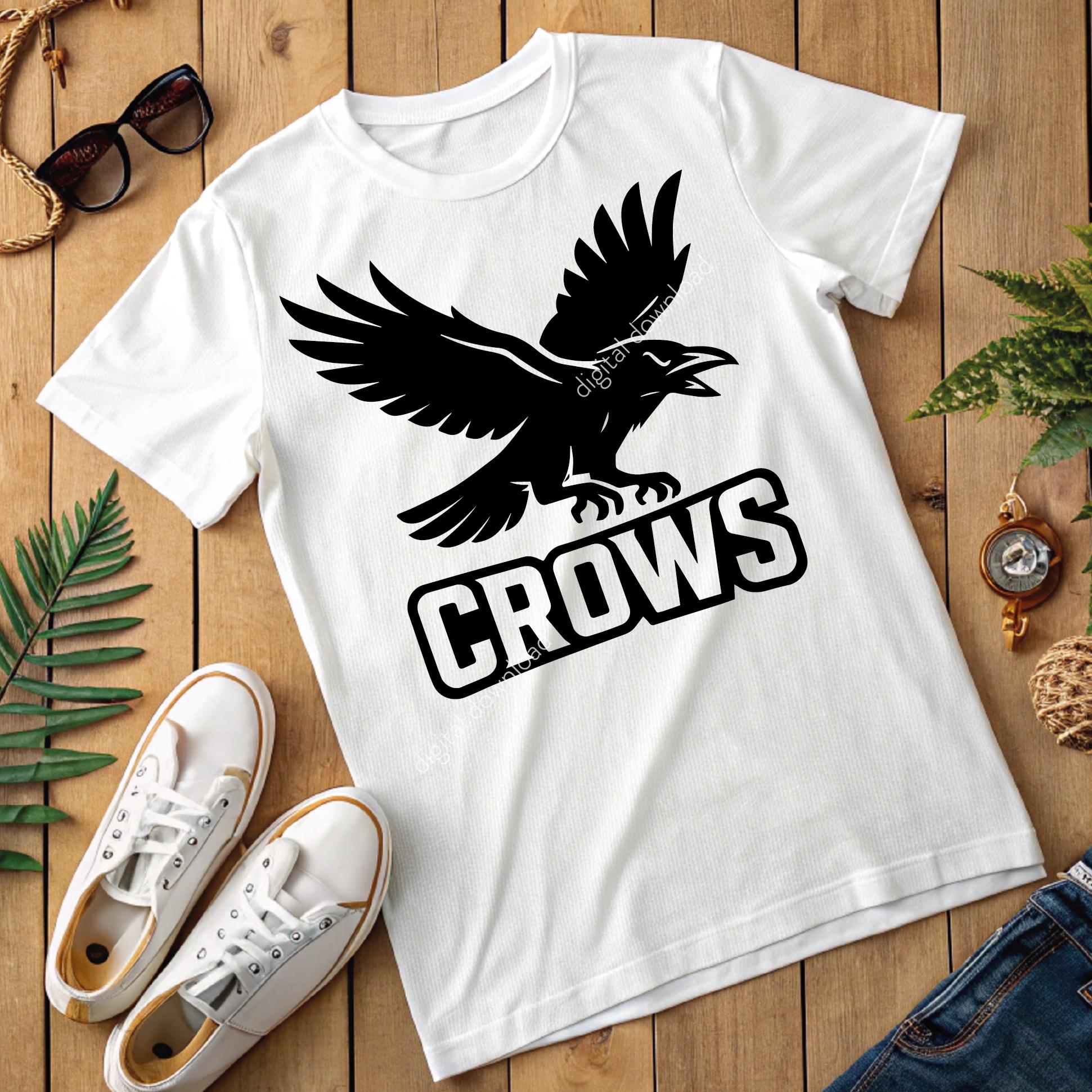 Crows Sport Team Logo PNG SVG EPS Dxf, Sublimation File, Black Cut File ...