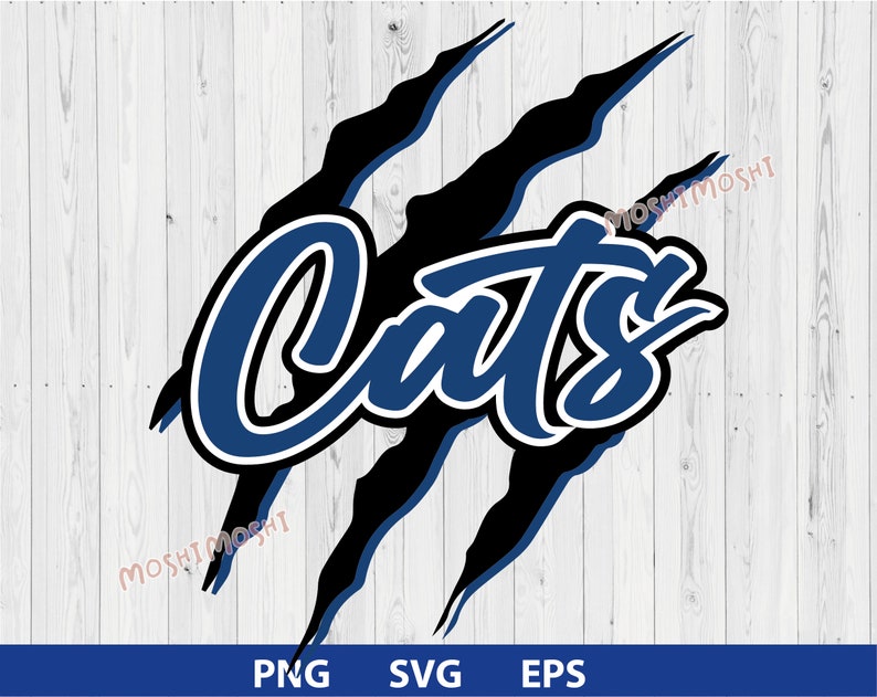 Cats Team Sports Team Logo PNG SVG EPS Sublimation File Claws Slash Go ...