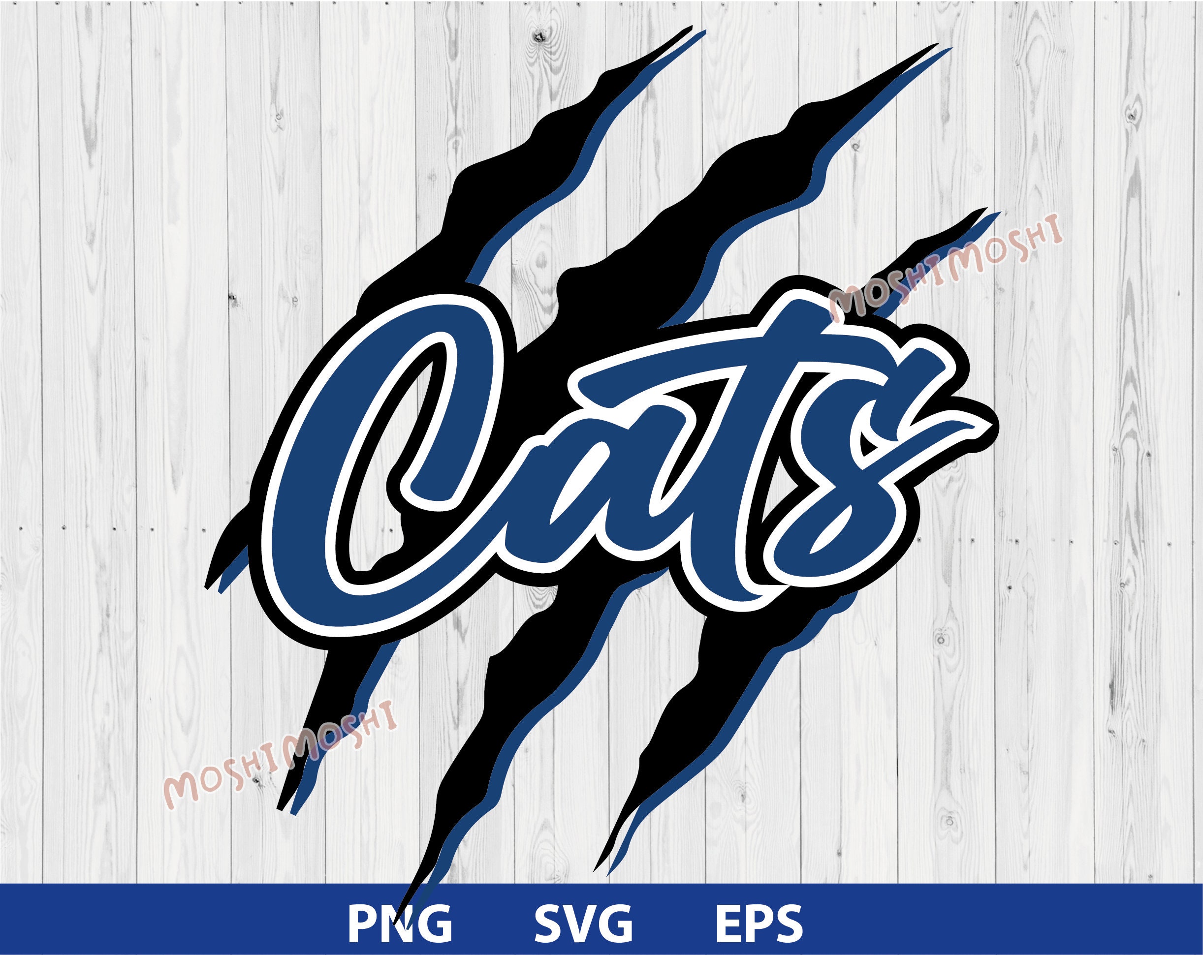 Cats Team Sports Team Logo PNG SVG EPS Sublimation File Claws Slash Go ...