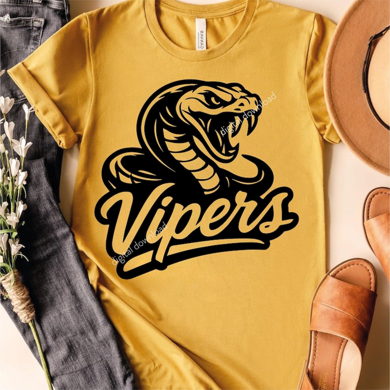 Vipers Sport Team Logo SVG PNG Dxf File | Vipers School Baseball ...