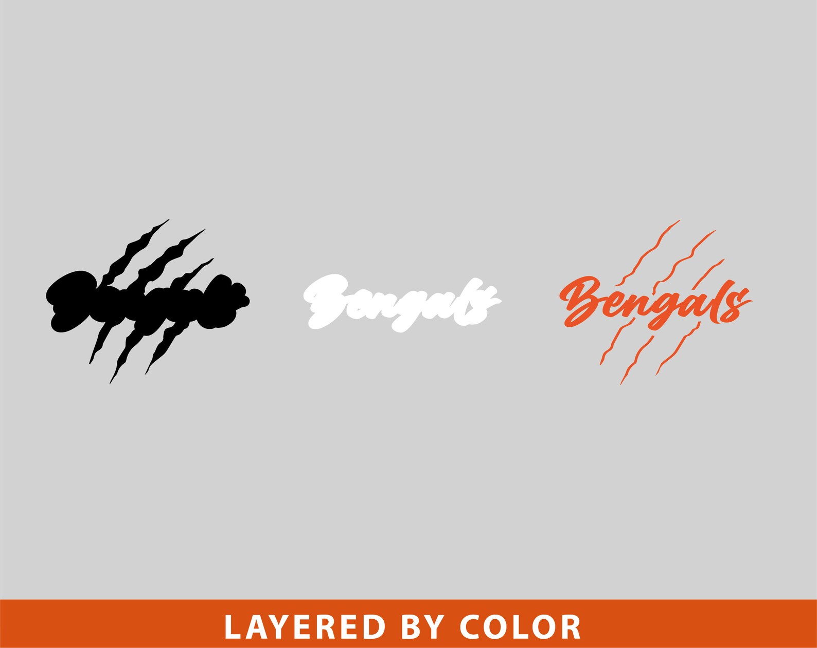 Bengals Team Logo SVG PNG EPS File Go Bengals Scratch Slash Paw Sports ...