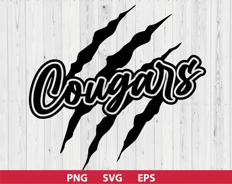 Cougars SVG PNG EPS Go Team Sport Jersey Football Scratches Claws Paw ...