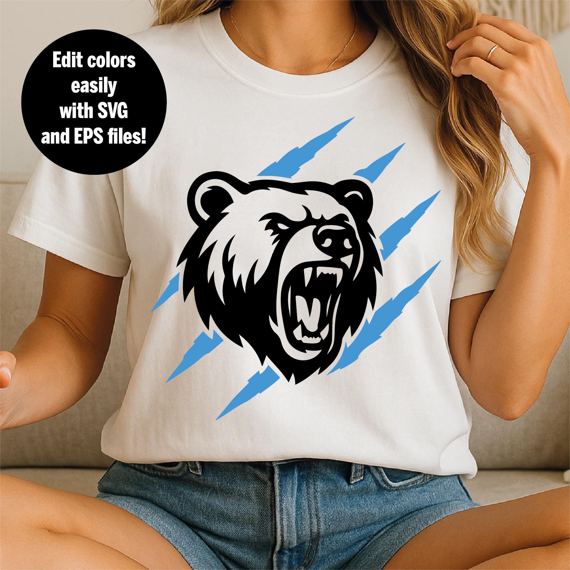 Bears Team Scratch PNG SVG: Sublimation File, Cricut Cut File, Football ...