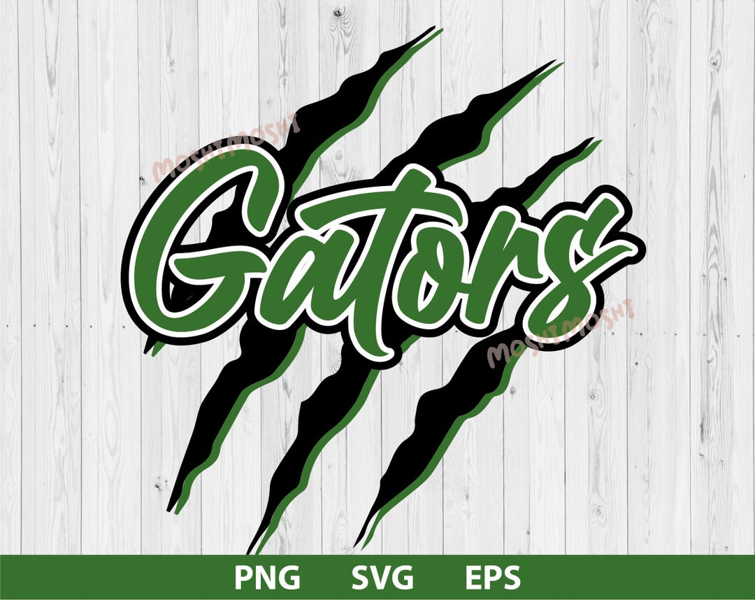 Gators SVG PNG EPS Claws, Go Gator Slash Cricut Cut File Sublimation ...