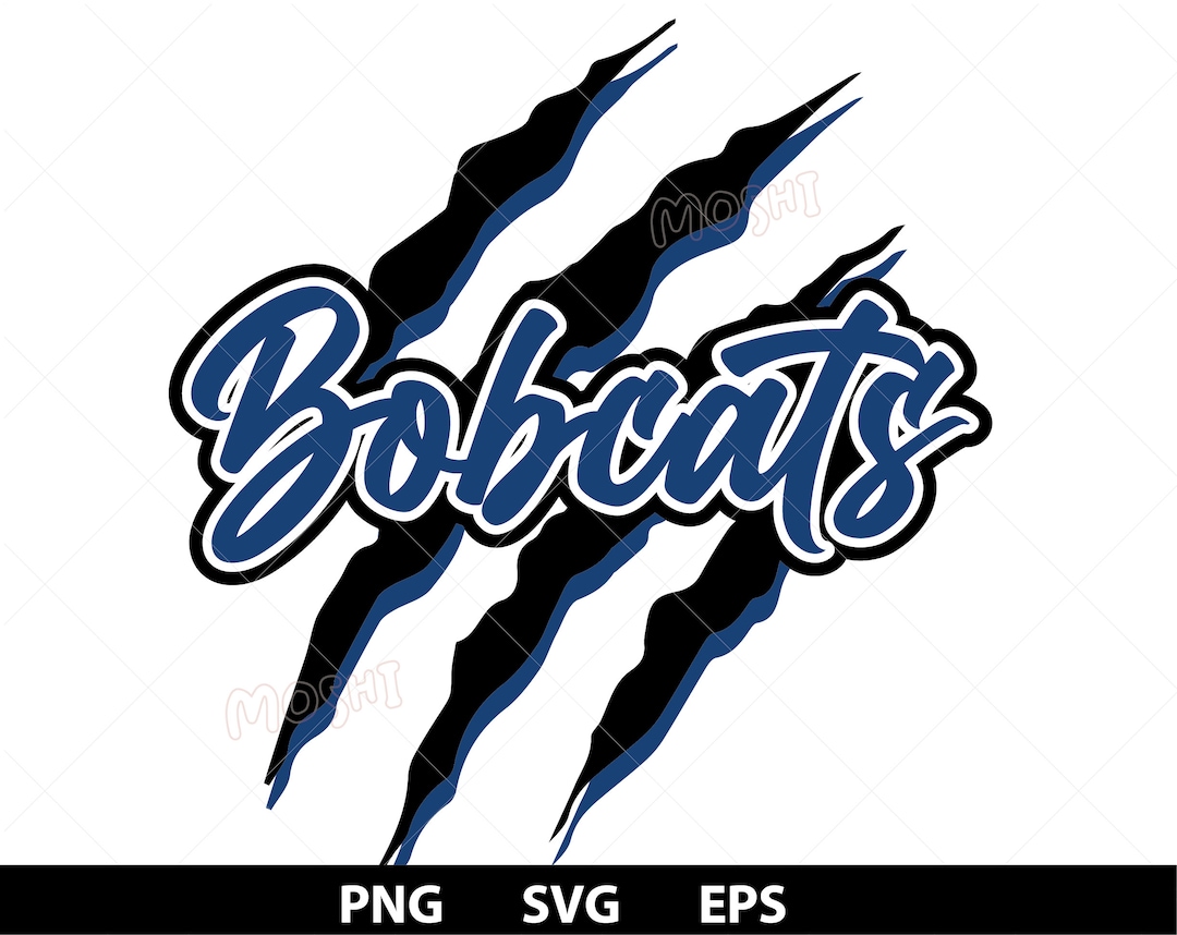 Bobcats Blue PNG SVG EPS Scratch Claw Paw Go Mascot Team Sublimation ...