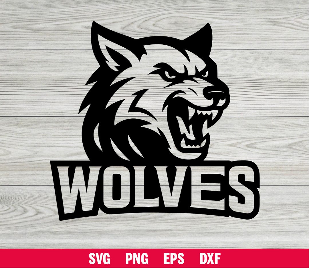 Wolves Sports Team Logo SVG PNG DXF | Wolves Basketball, Baseball ...