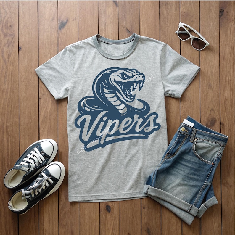 Vipers Sport Team Logo SVG PNG Dxf File | Vipers School Baseball ...