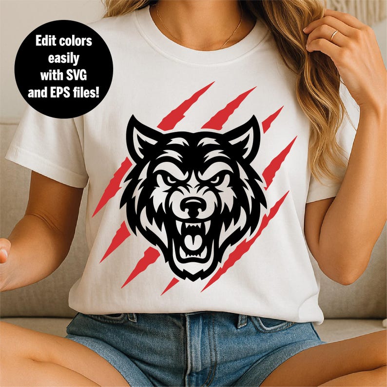 Wolves Sports Team Logo Scratch PNG SVG: Sublimation, Cricut File, Wolf ...