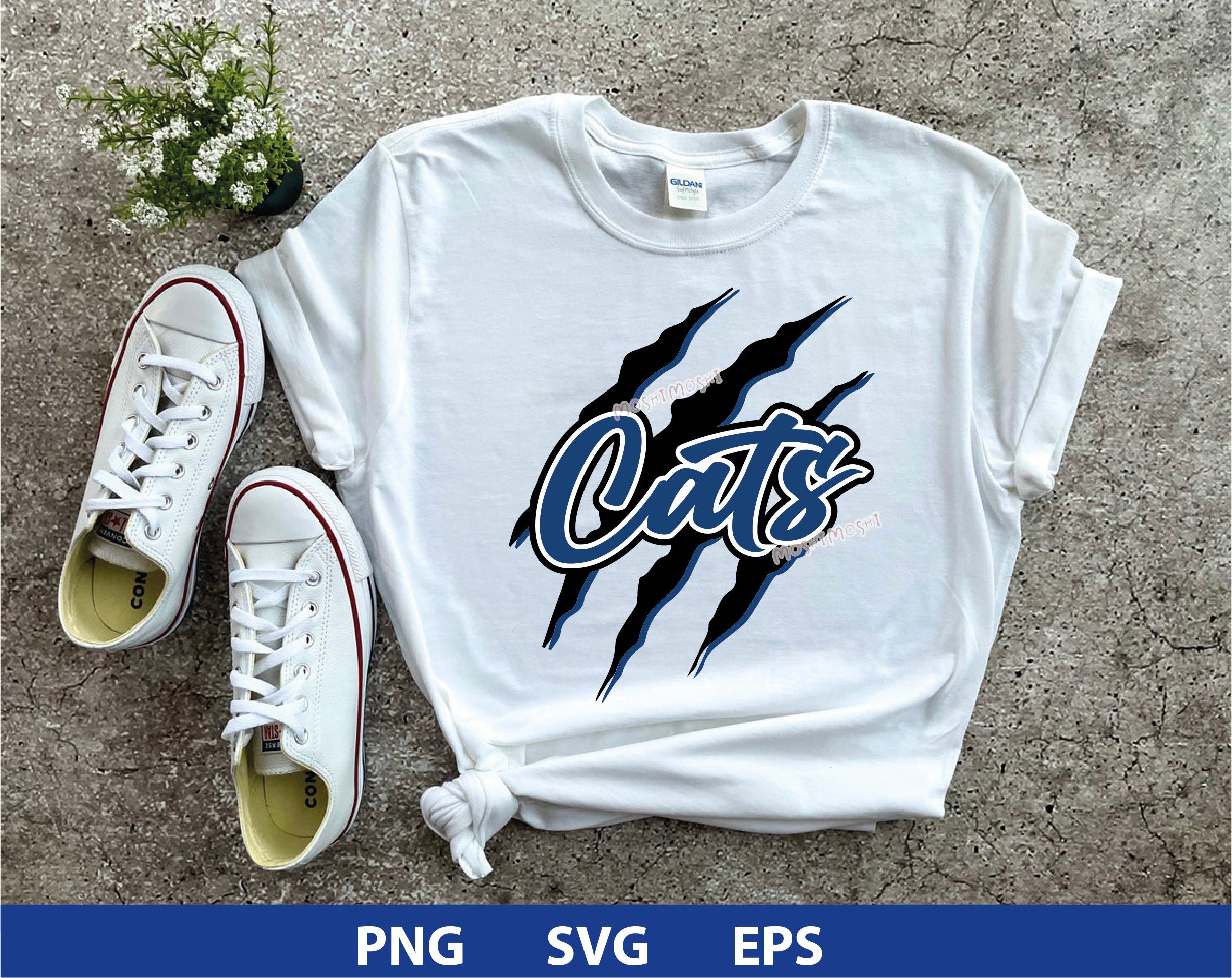 Cats Team Sports Team Logo PNG SVG EPS Sublimation File Claws Slash Go ...