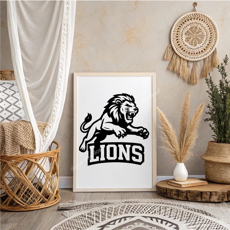 Lions Team Logo PNG SVG EPS, School Sports Cricut Cut File, Go Lions ...