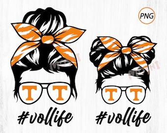 Vols Mom Life PNG Volunteers Vol Team T Bun Fan School Lady | Etsy