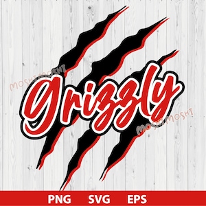Grizzly Bears Team Logo SVG PNG EPS Scratch Slash Claws Paw Go Sports ...