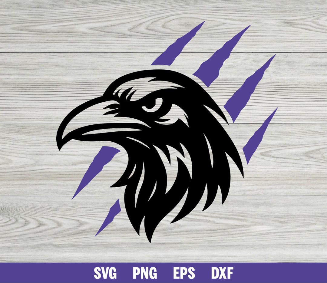 Ravens Crows Sports Team Scratch SVG, PNG, Dxf, Baseball, Basketball ...