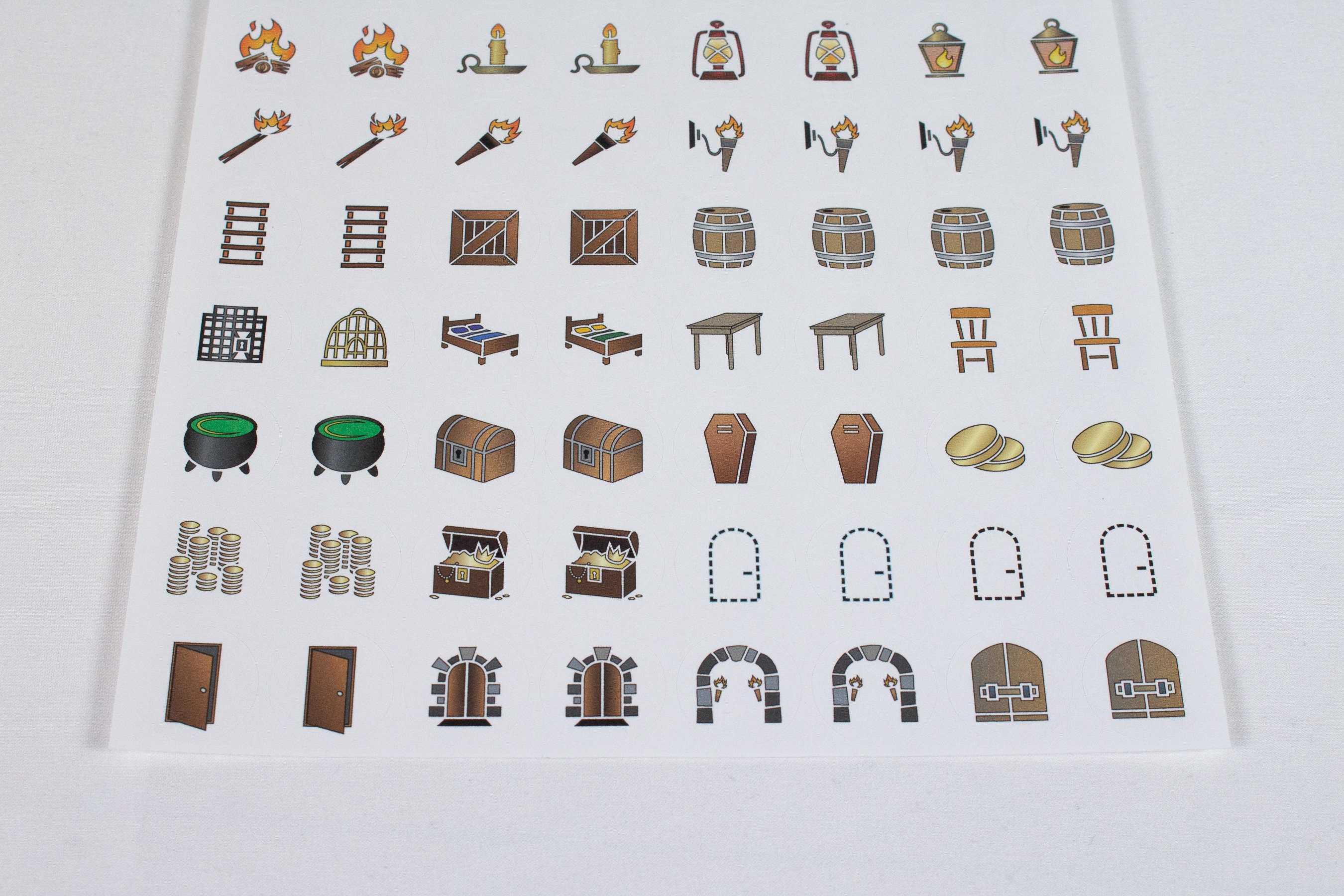 DND Scenery Sticker Tokens 2 Pages / 160 Stickers DND - Etsy