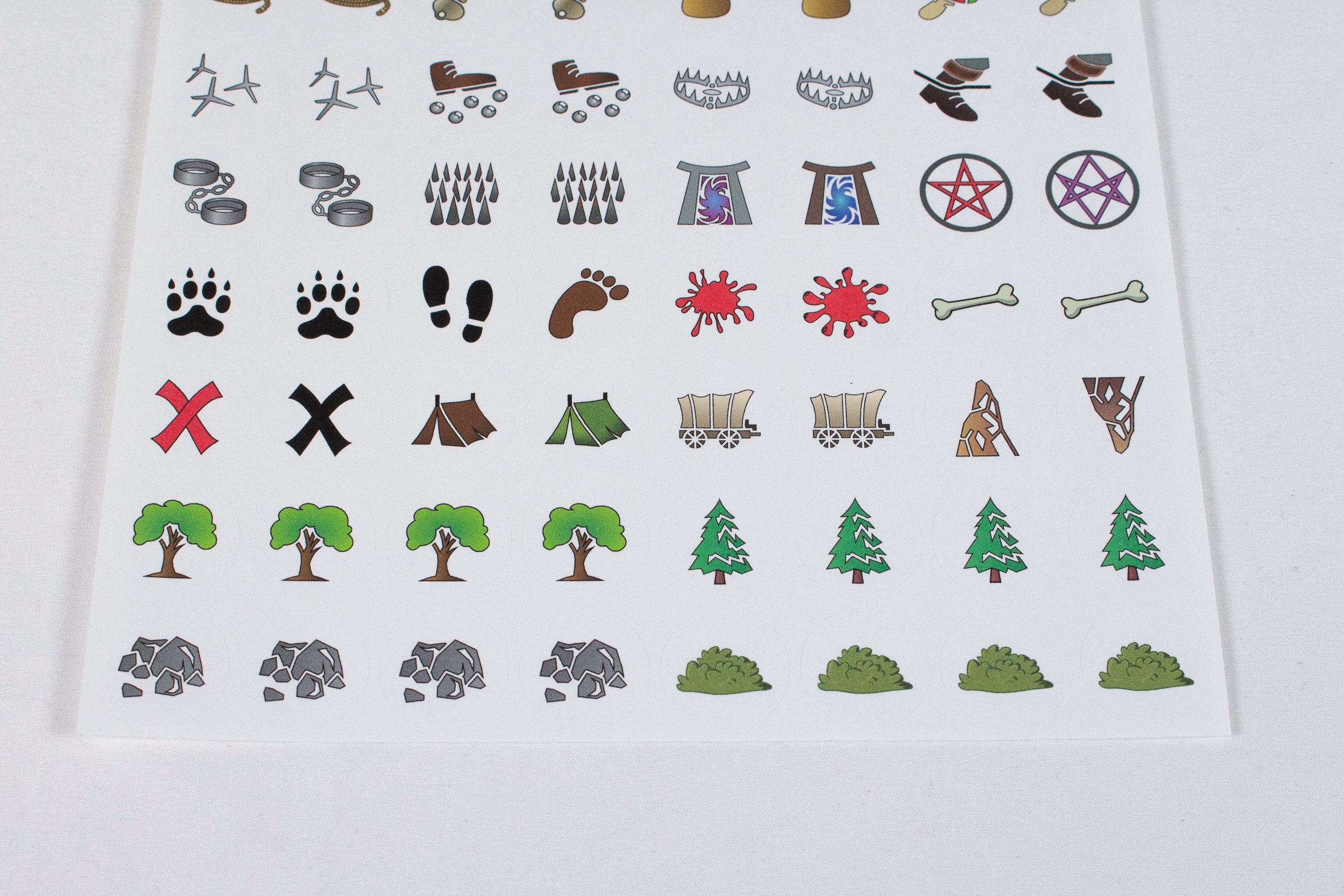 DND Scenery Sticker Tokens 2 Pages / 160 Stickers DND - Etsy